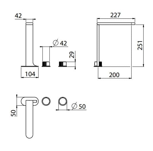 QTIME 0-QTM1501-CR Torneira para lavatório By Carimali