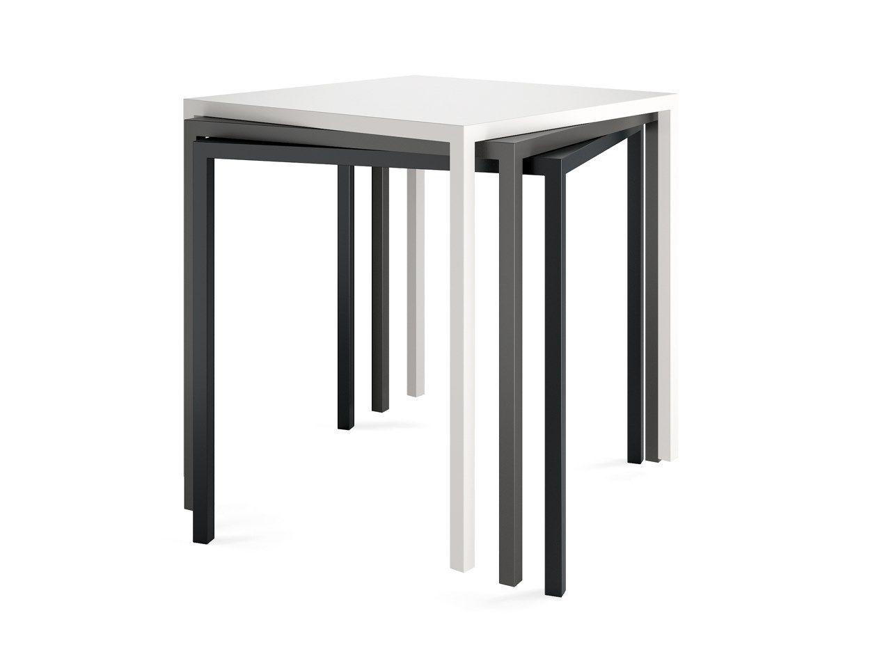 QU 600 Stackable powder coated steel table By COLOS | design R.D. Colos