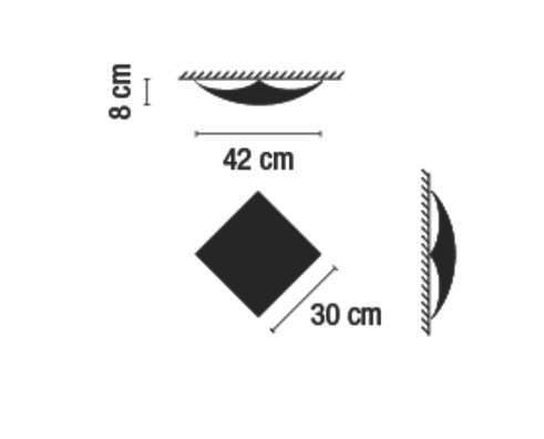 QUADRA ICE ceiling lamp By Vibia