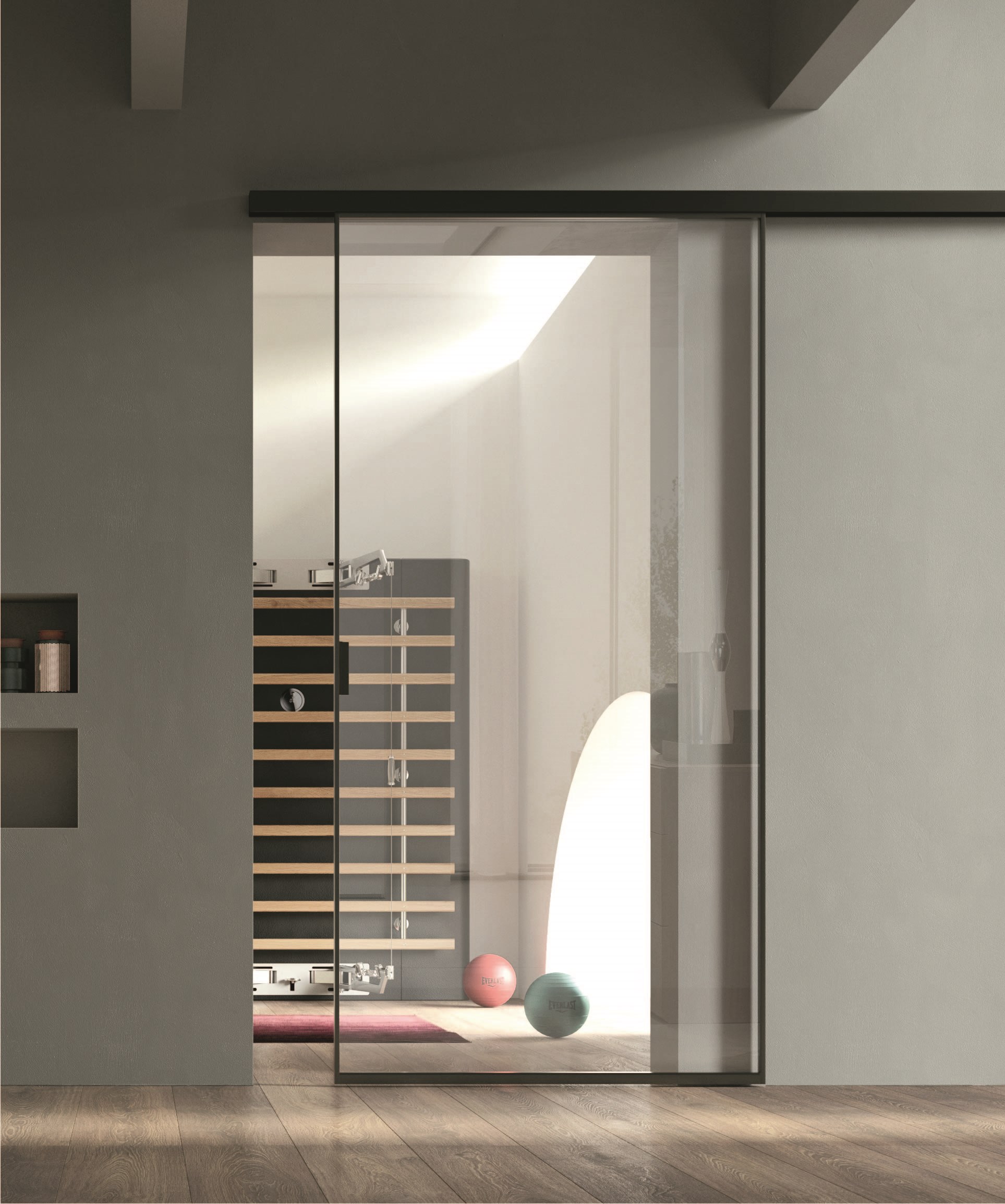 QUADRO-MOVE BASIC Glass sliding door By BLUINTERNI