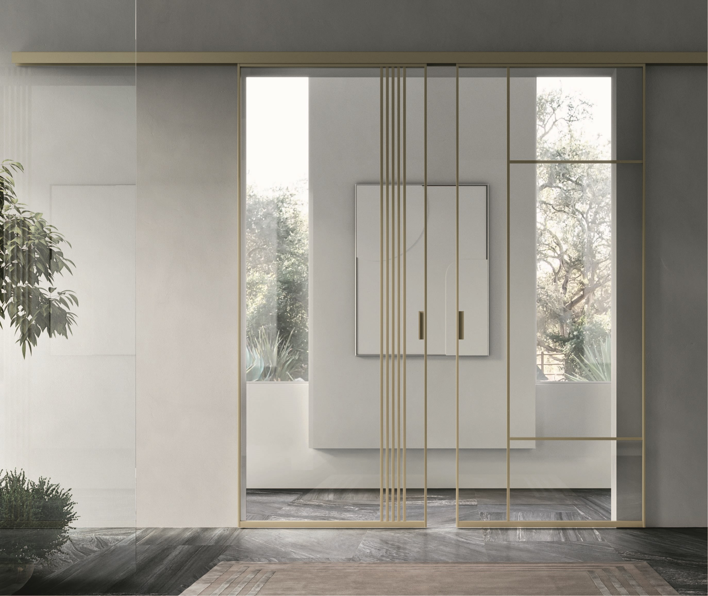 QUADRO-MOVE BASIC Glass sliding door By BLUINTERNI