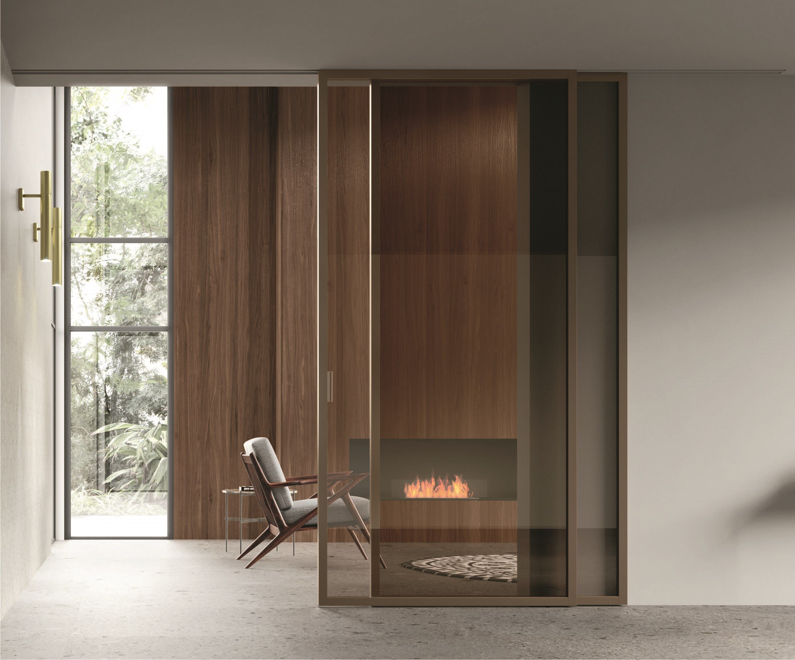 QUADRO-MOVE SKY Schiebetür aus Glas By BLUINTERNI