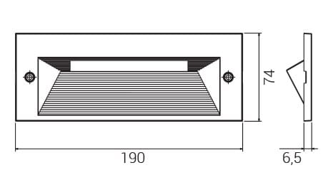 QUANTUM LED wall-mounted steplight By Goccia Illuminazione