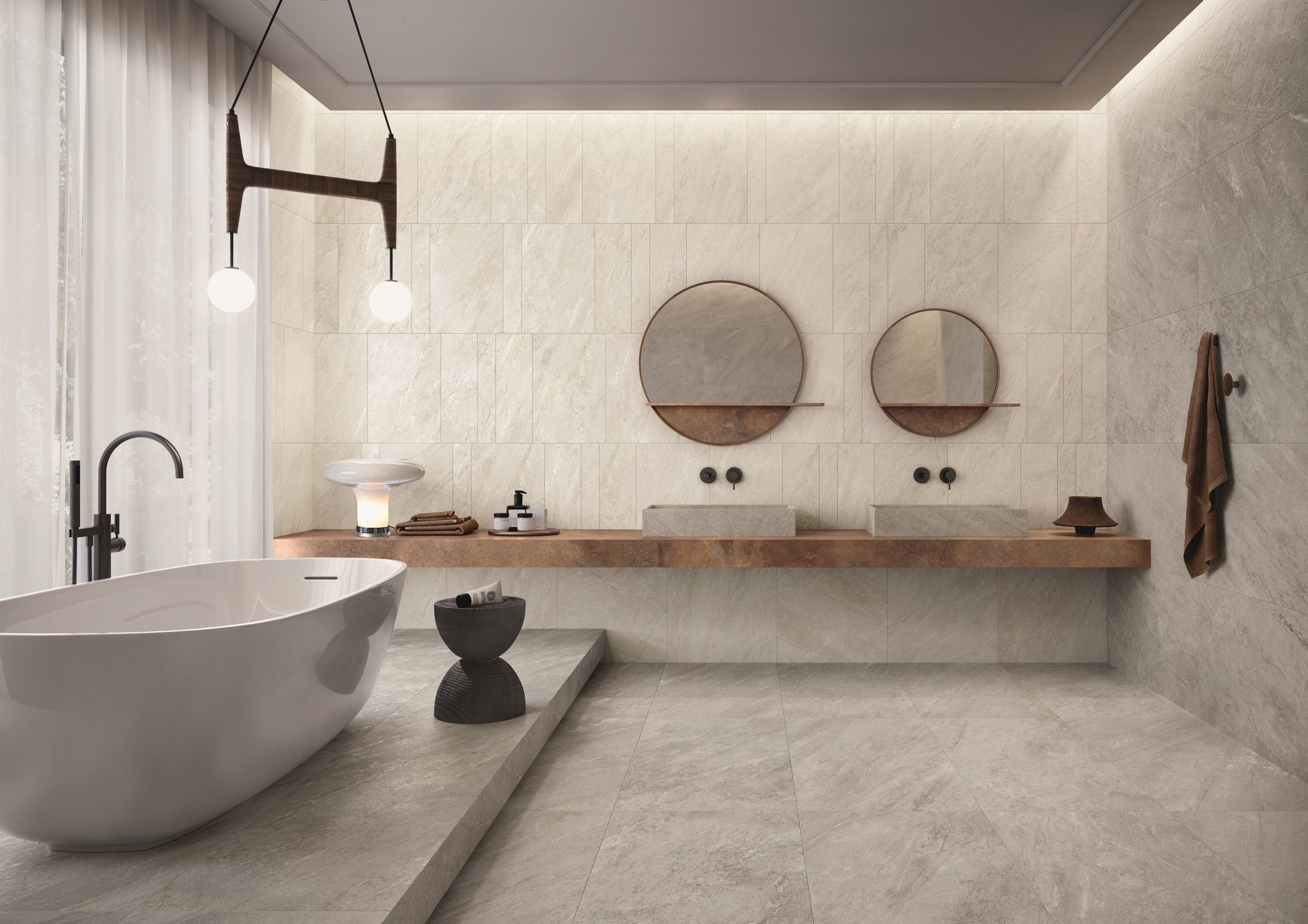 Porcelain stoneware wall/floor tiles with stone effect QUARTZ ESSENCE ...