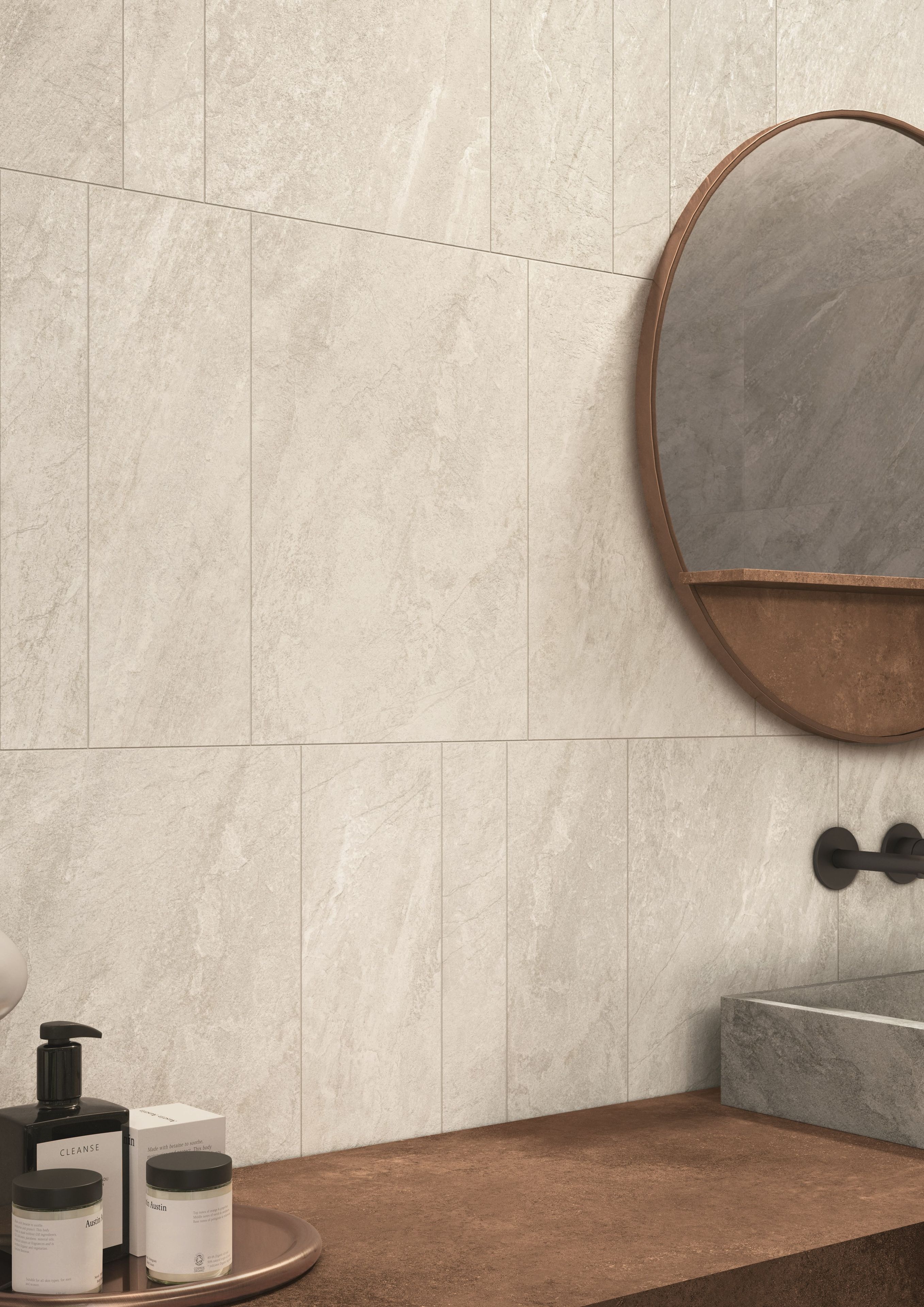 Porcelain stoneware wall/floor tiles with stone effect QUARTZ ESSENCE ...