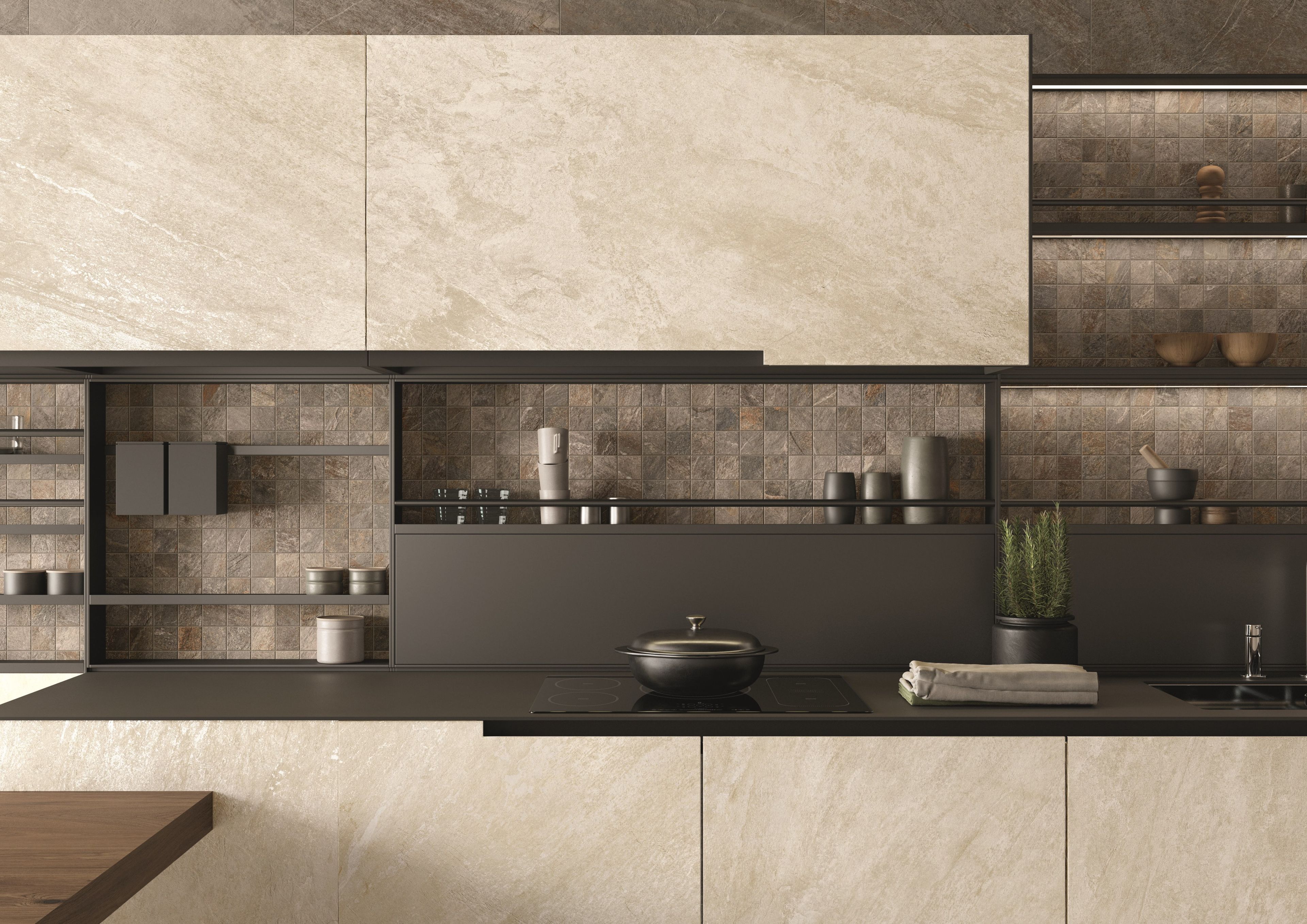 Porcelain stoneware wall/floor tiles with stone effect QUARTZ ESSENCE ...