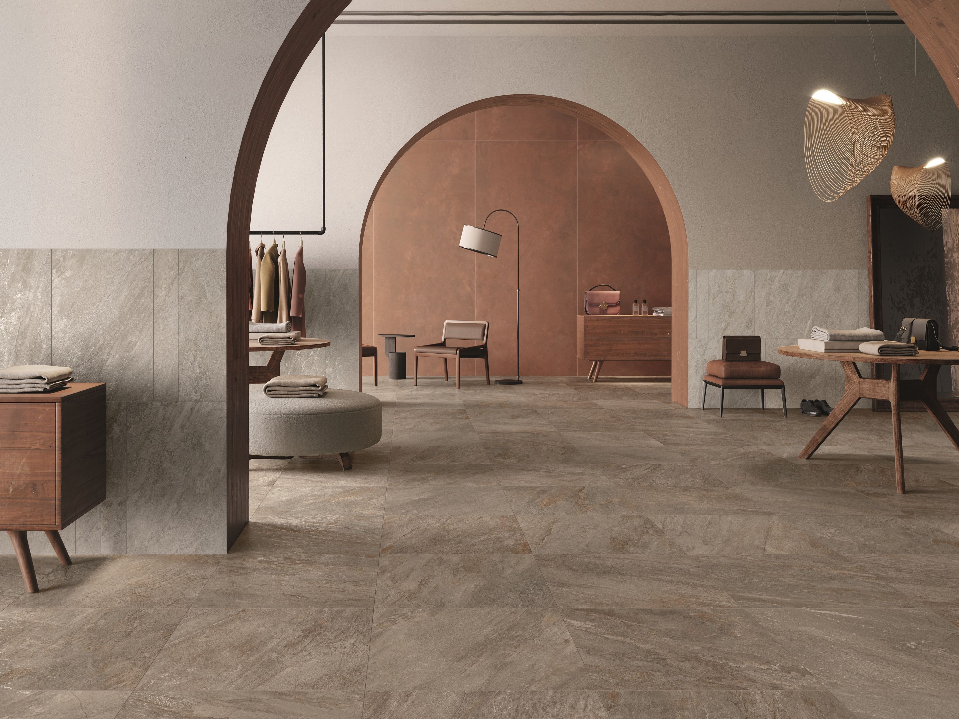 Porcelain stoneware wall/floor tiles with stone effect QUARTZ ESSENCE ...