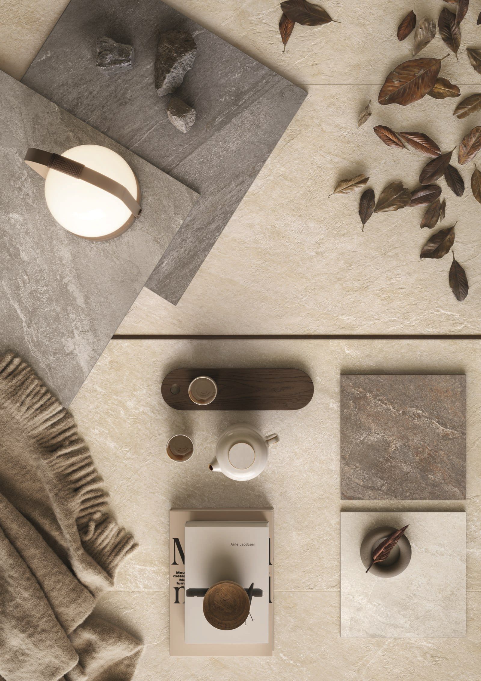 Porcelain stoneware wall/floor tiles with stone effect QUARTZ ESSENCE ...