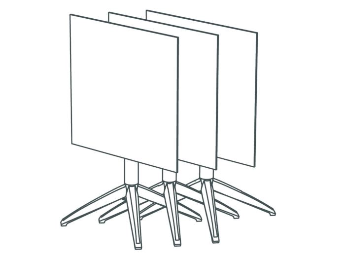 QUATRO FOLD SQUARE Table By Ezpeleta