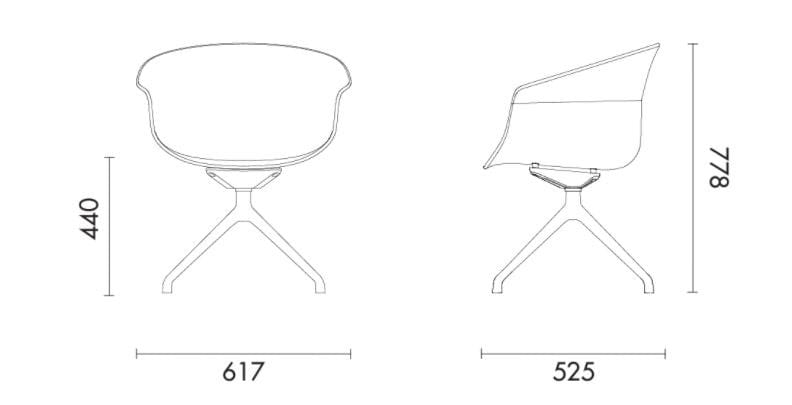 QUEEN | Trestle-based office chair Queen Chair Collection By grado design