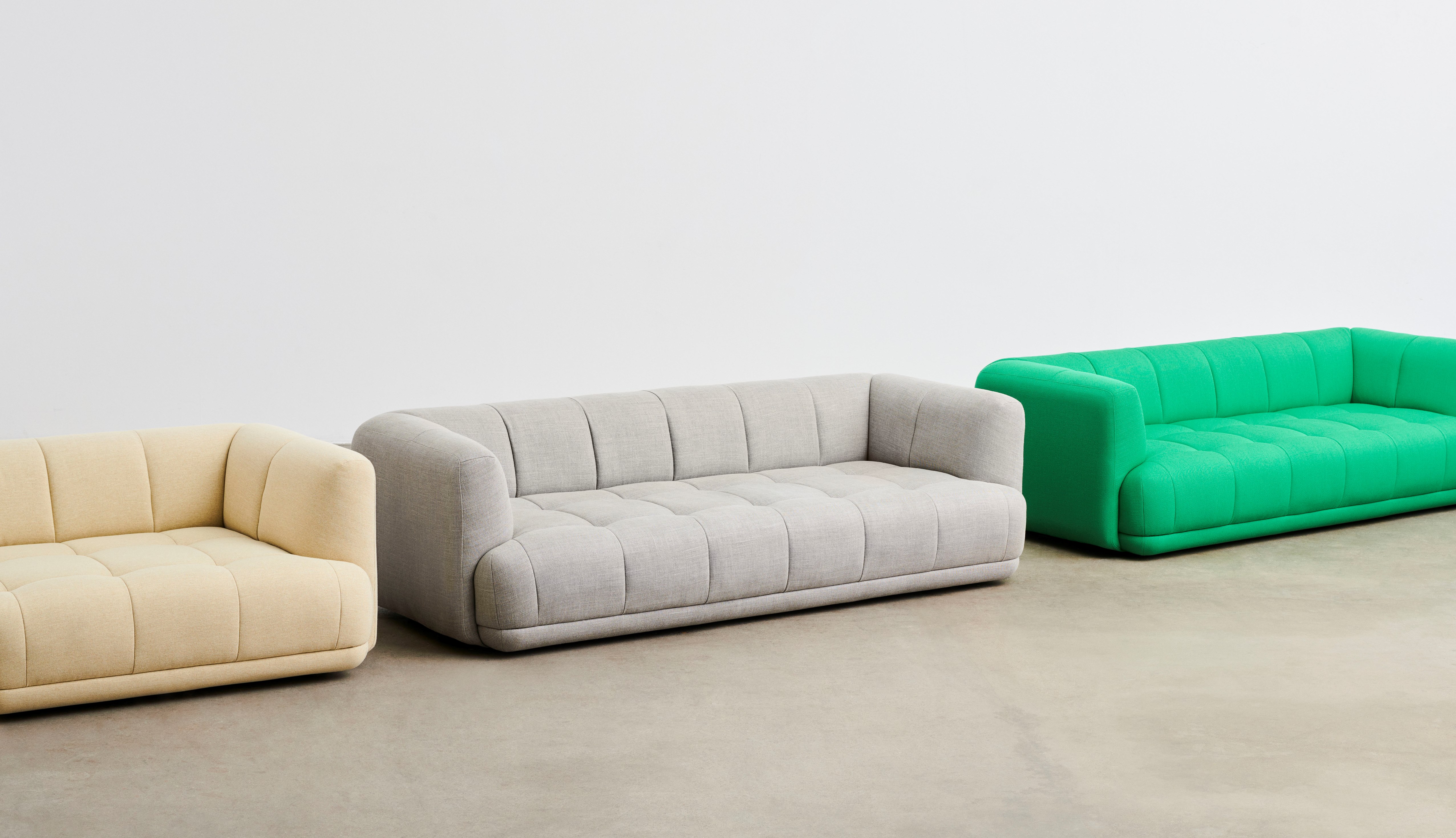 QUILTON | 3 seater sofa By Hay design Doshi Levien