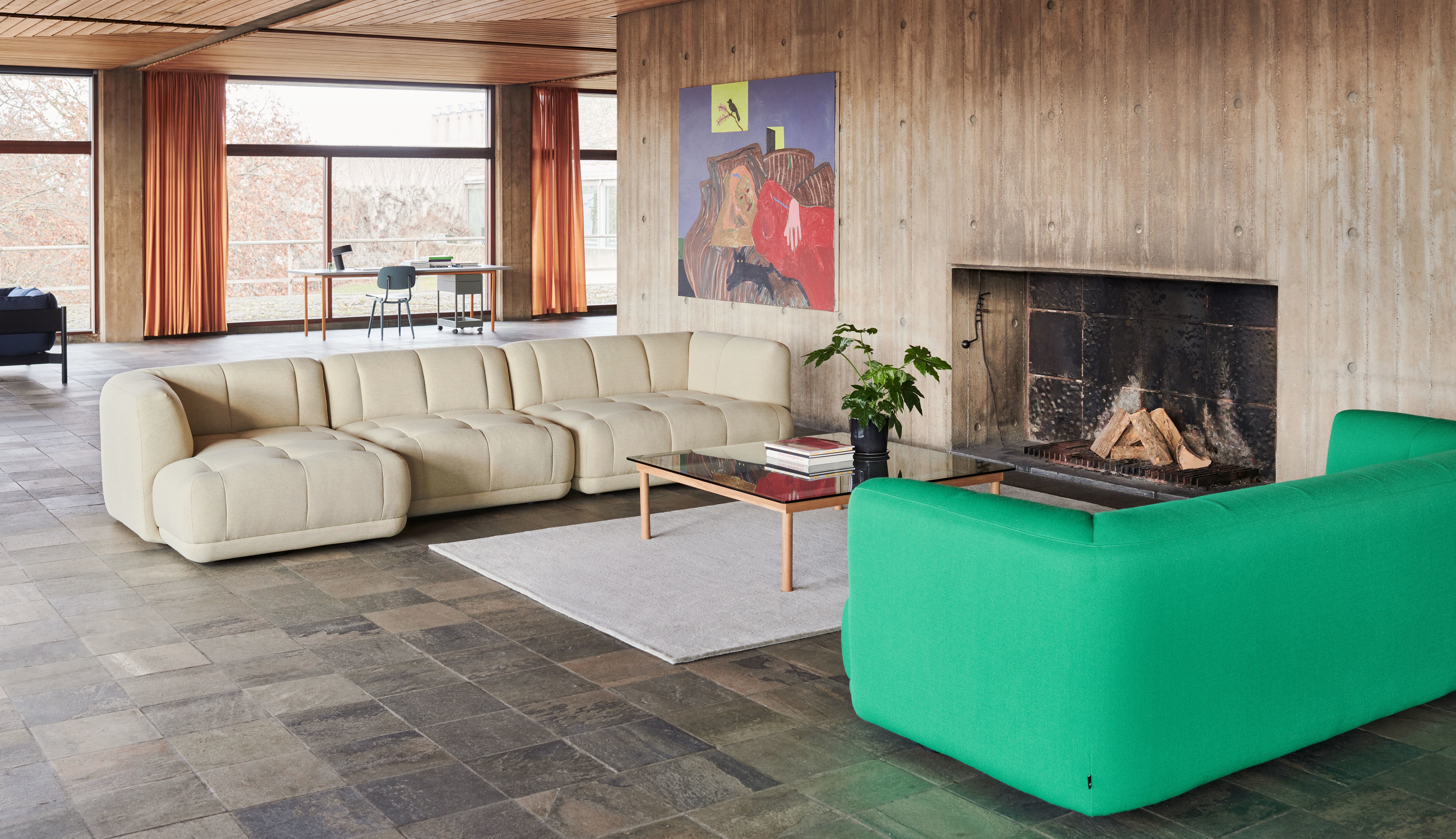 QUILTON | 3 seater sofa By Hay design Doshi Levien