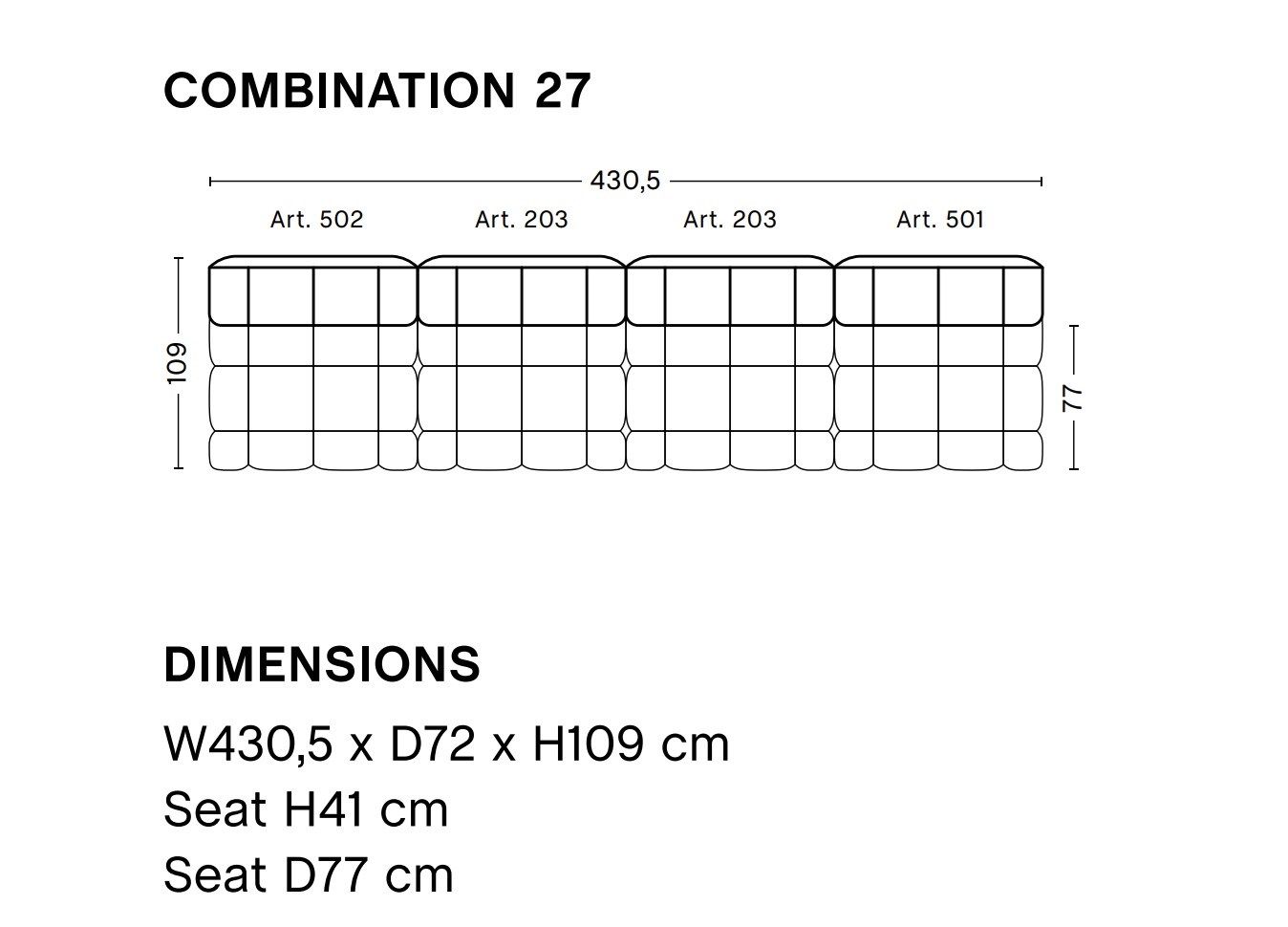 QUILTON COMBINATION 27 Sofá By Hay | design Doshi Levien