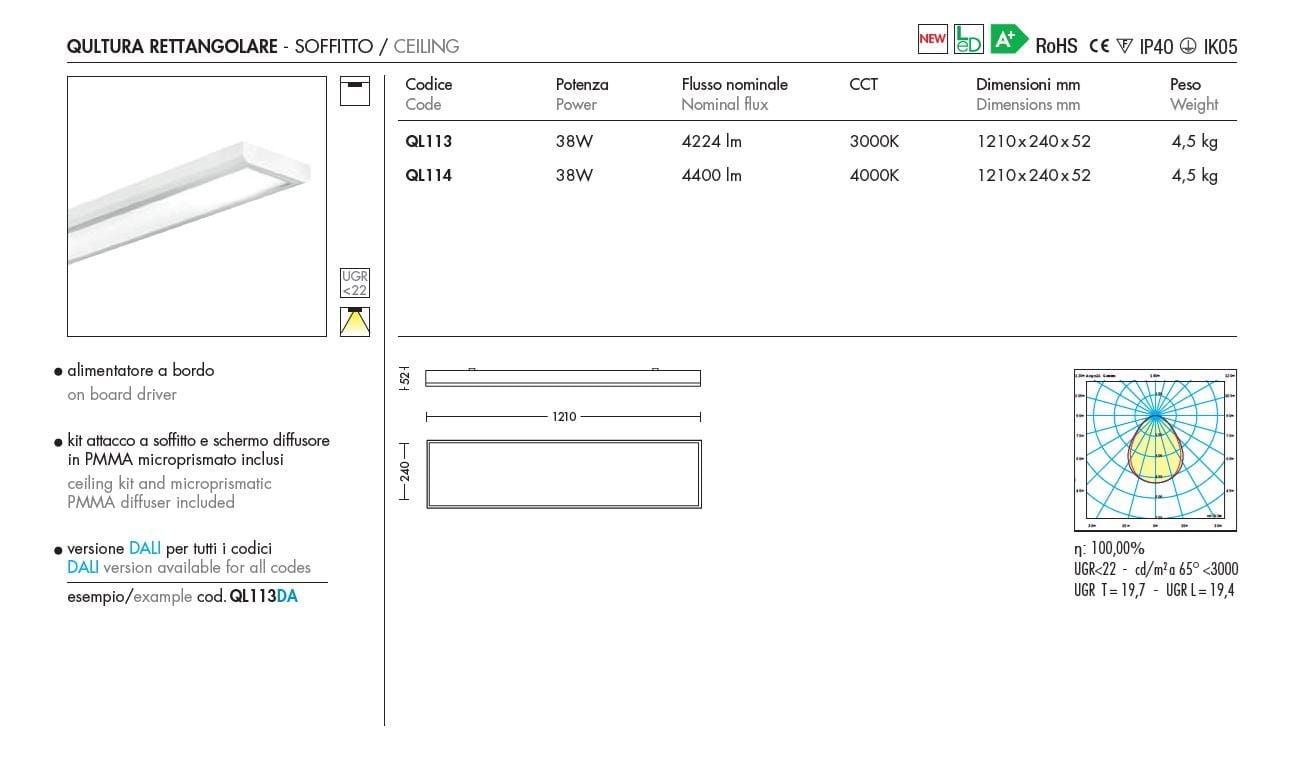 LED PMMA Lamp for false ceiling QULTURA | Recessed ceiling lamp By ...