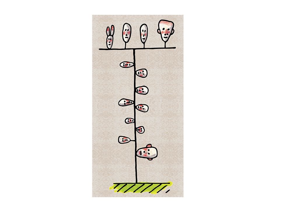 CARPET FAMILY TREE Rectangular rug By Qeeboo | design Andrea Branzi