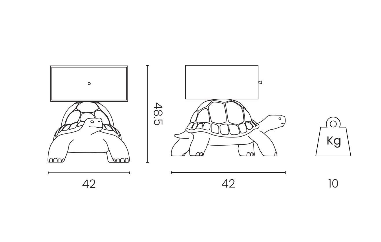 TURTLE CARRY BED TABLE 床头柜 By Qeeboo | design Marcantonio