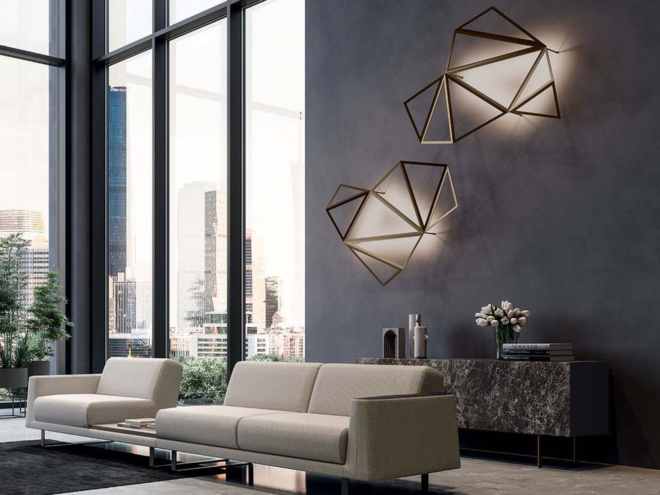 STARLIGHT LED aluminium wall lamp By Quadrifoglio Group