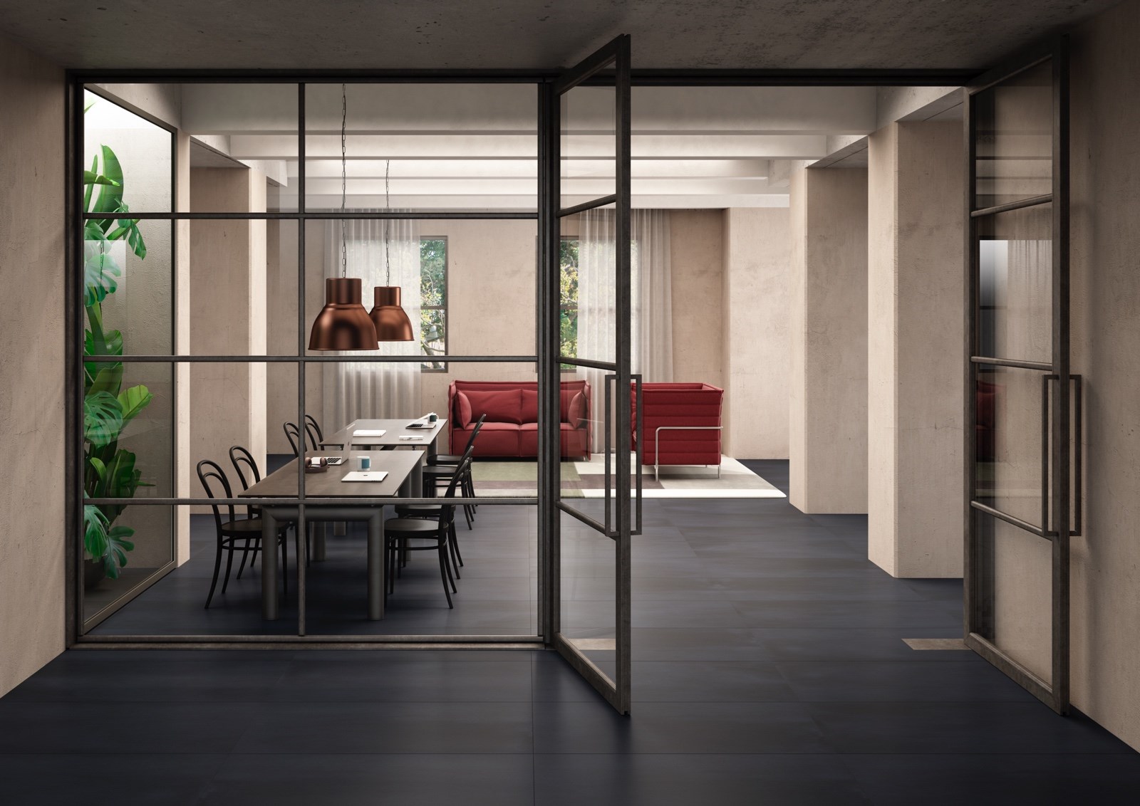 Porcelain stoneware wall/floor tiles with concrete effect R- EVOLUTION ...