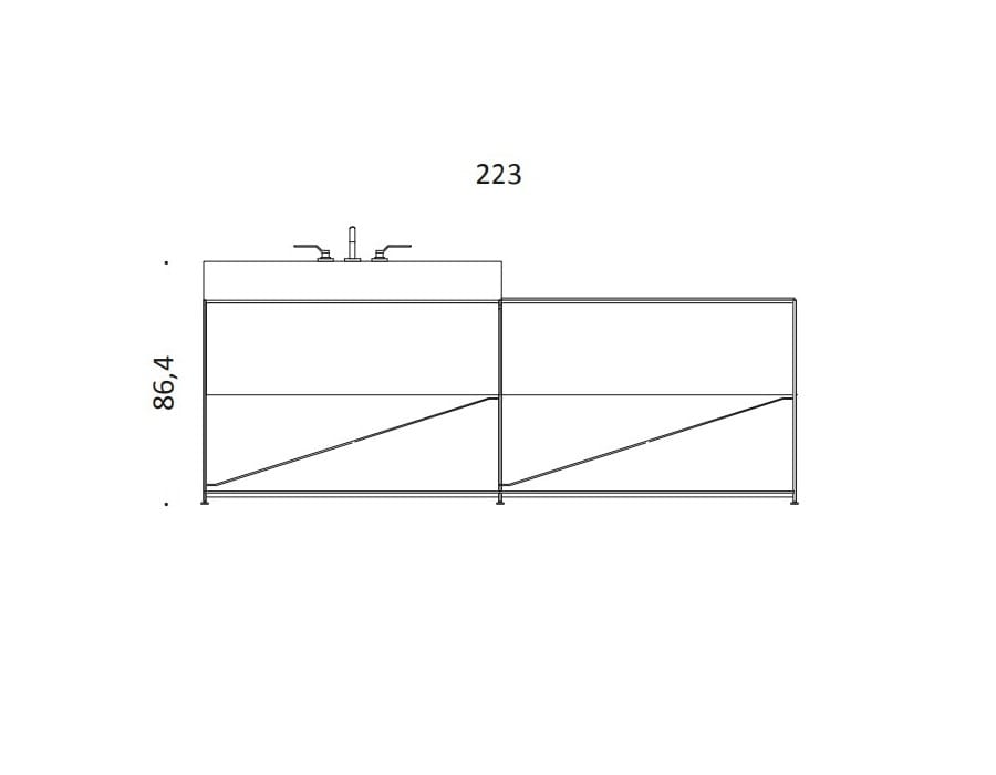 R.I.G. MODULES - BATHROOM 01 Sectional vanity unit By DE PADOVA ...