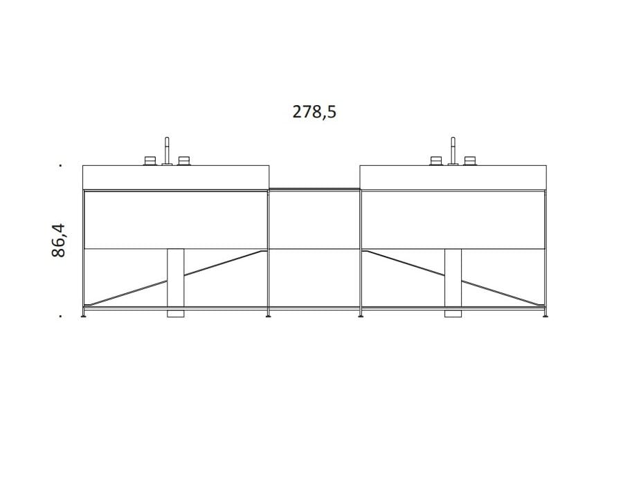 R.I.G. MODULES - BATHROOM 01 Sectional vanity unit By DE PADOVA ...