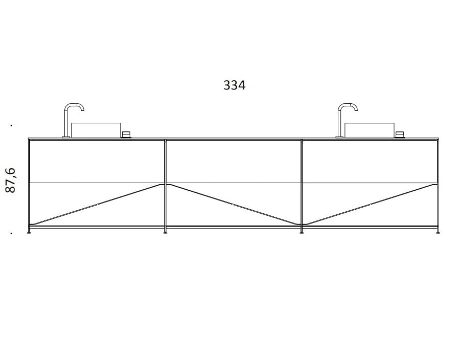 R.I.G. MODULES - BATHROOM 01 Sectional vanity unit By DE PADOVA ...