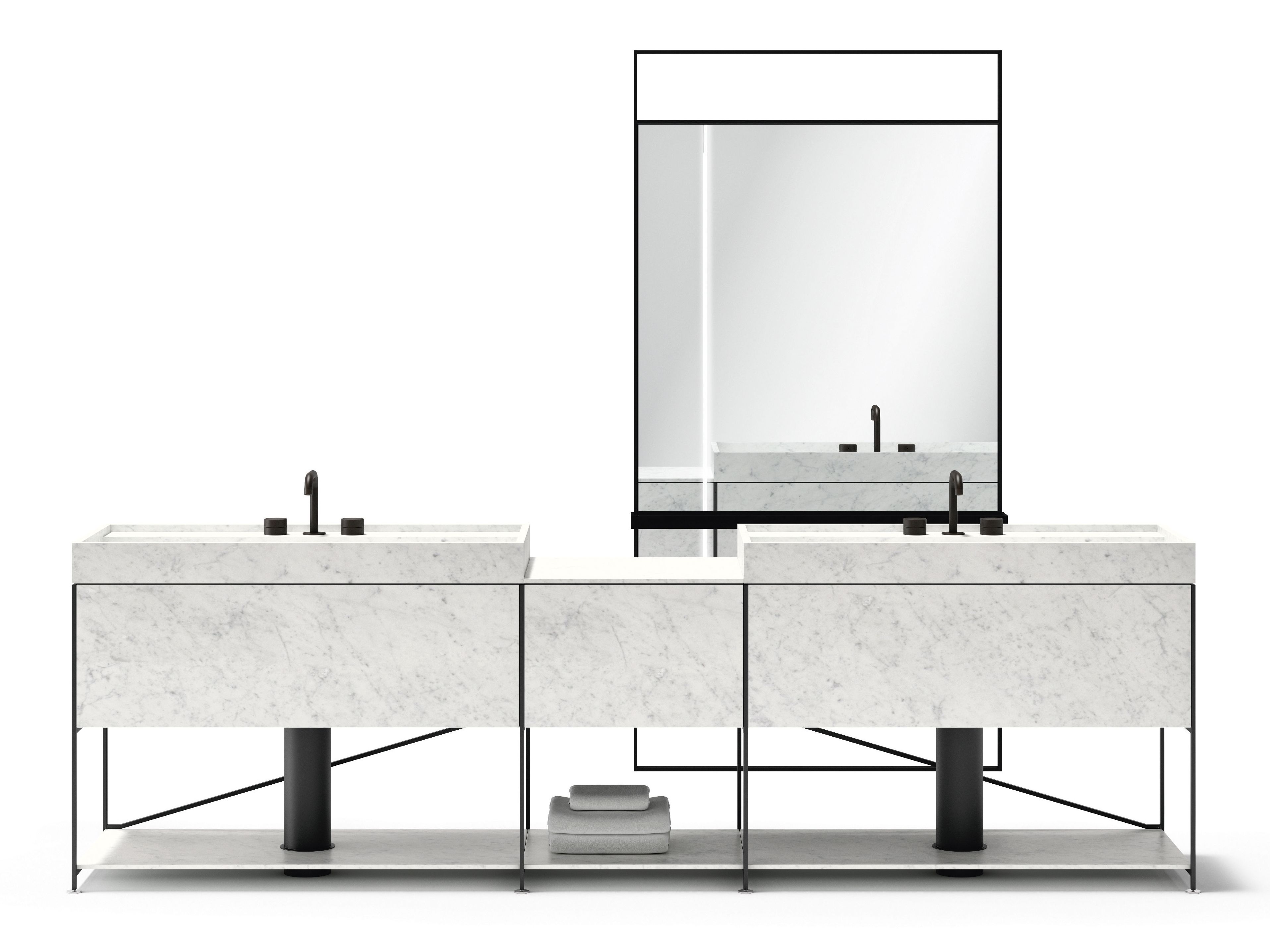 R.I.G. MODULES - BATHROOM 01 Sectional vanity unit By DE PADOVA ...