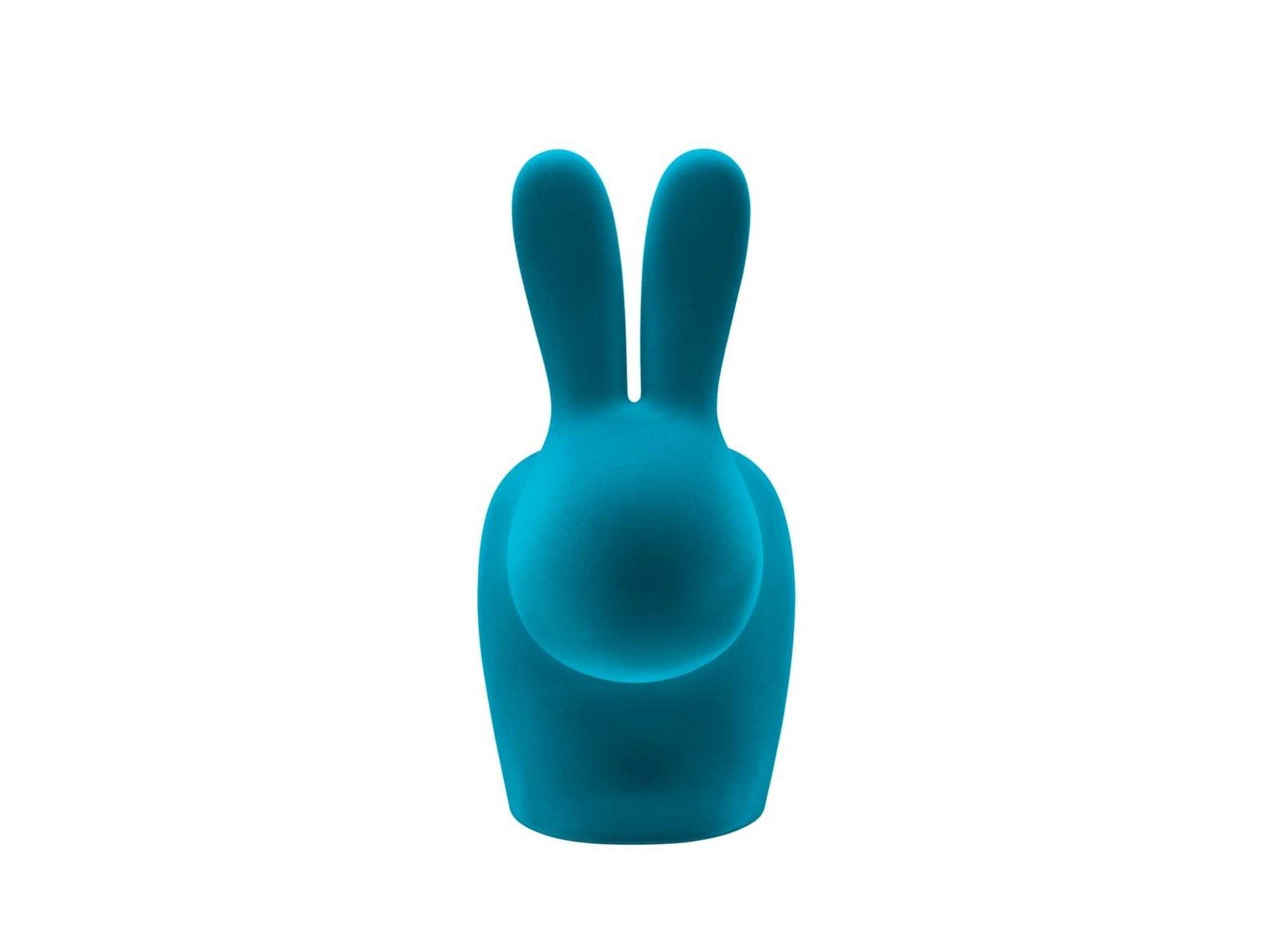 RABBIT CHAIR BABY VELVET Kids chair By Qeeboo | design Stefano Giovannoni