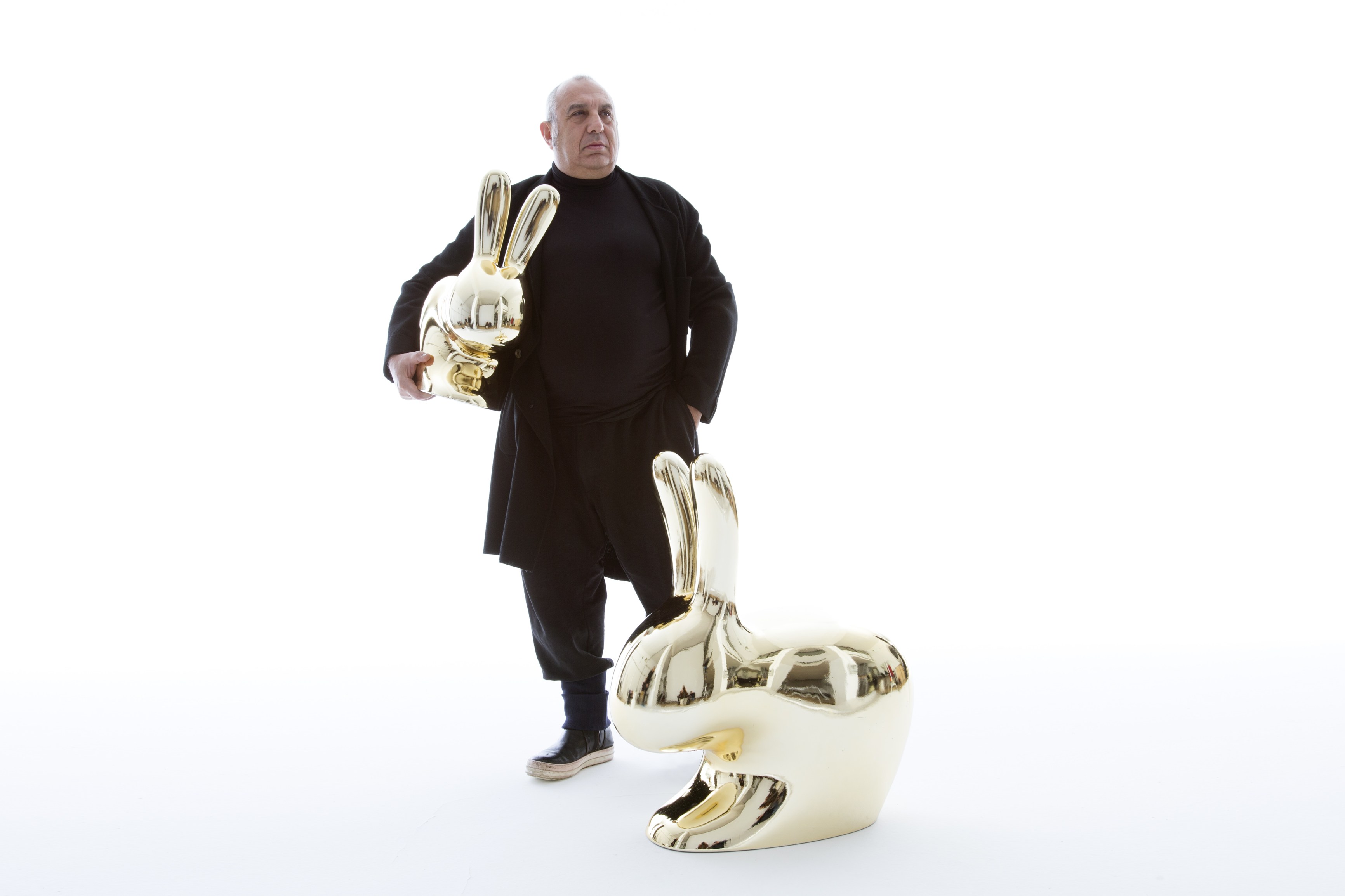 RABBIT METAL Chair By Qeeboo | design Stefano Giovannoni