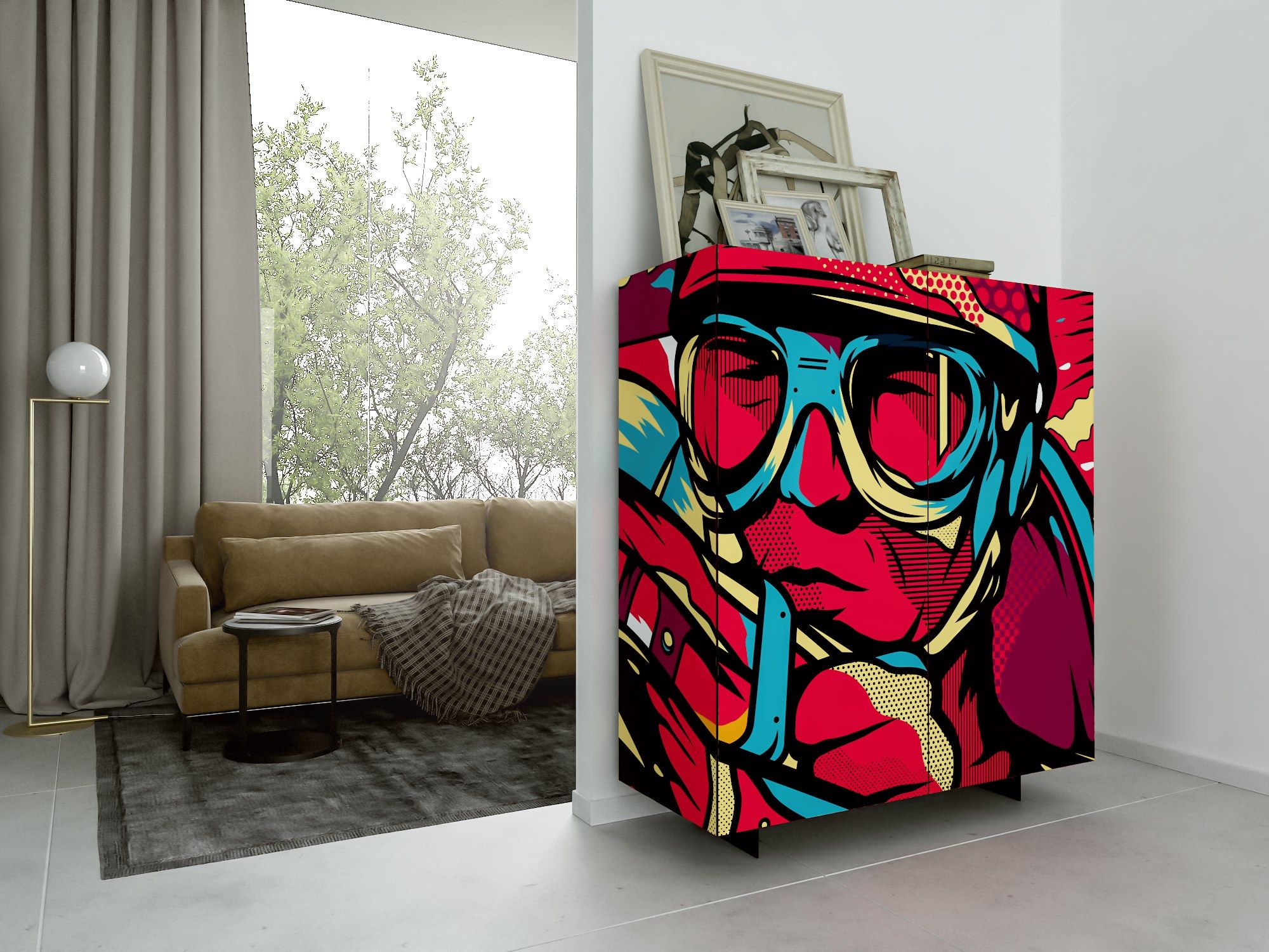 RACE Wooden highboard By PICTOOM | design VAN ORTON