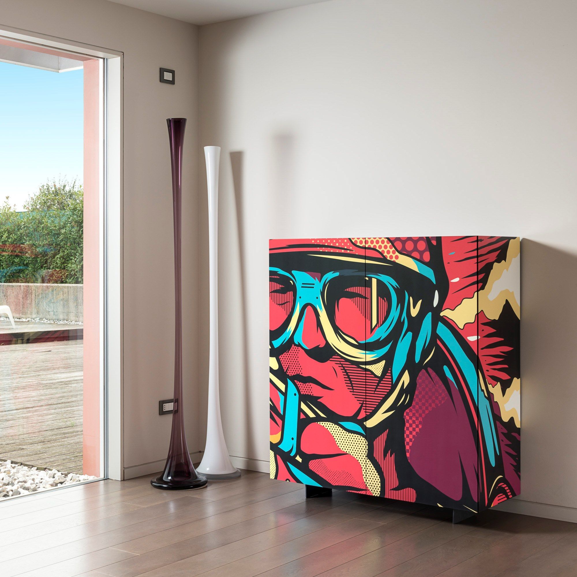 RACE Wooden highboard By PICTOOM | design VAN ORTON