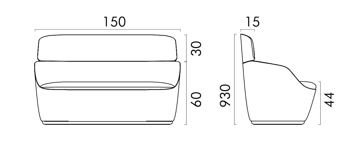 RADAR 2 seater sofa By FREZZA | design Claesson Koivisto Rune