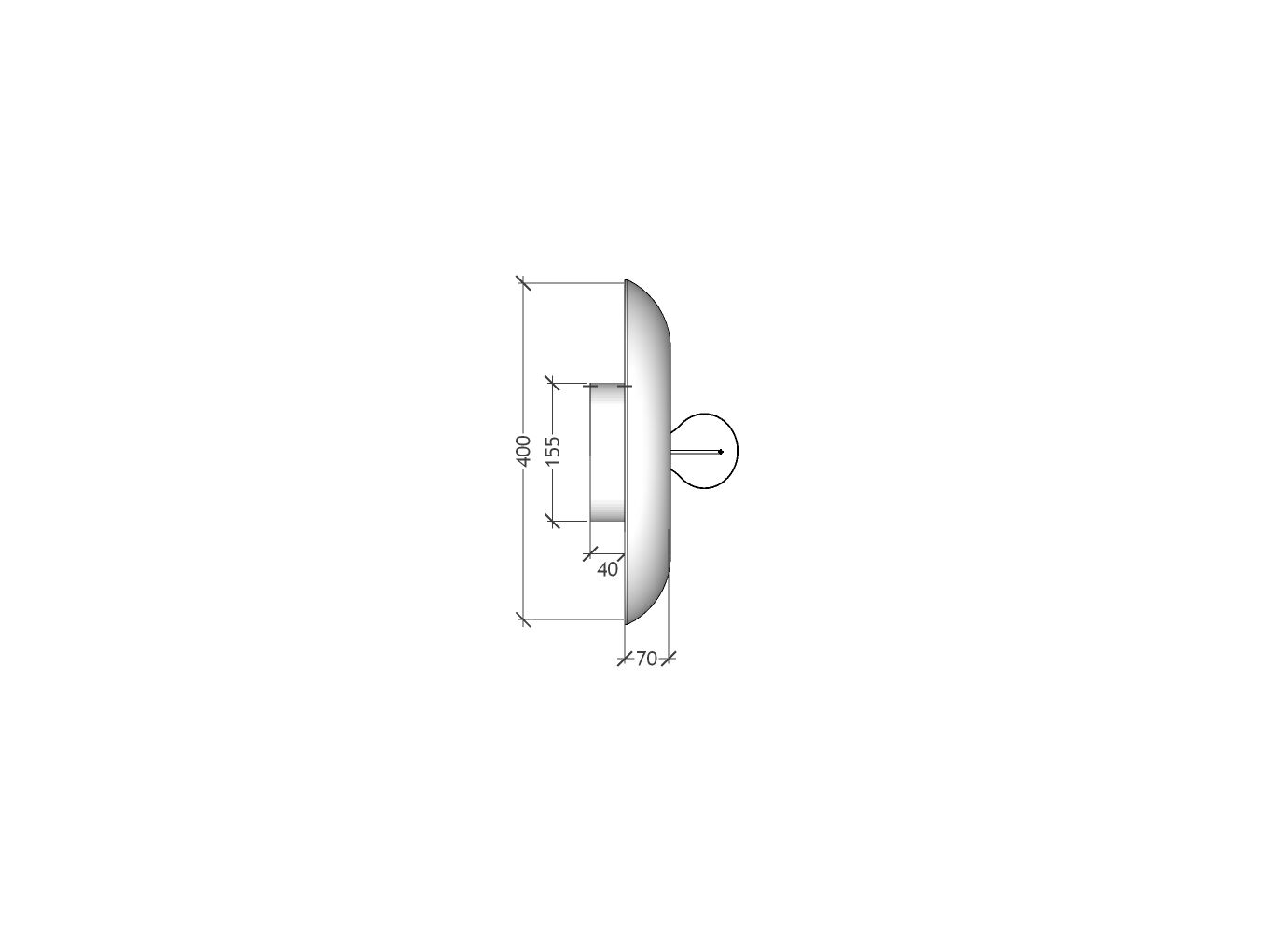 ZENITH / BOMBATO Applique fatta a mano in vetro termoformato By RADAR ...