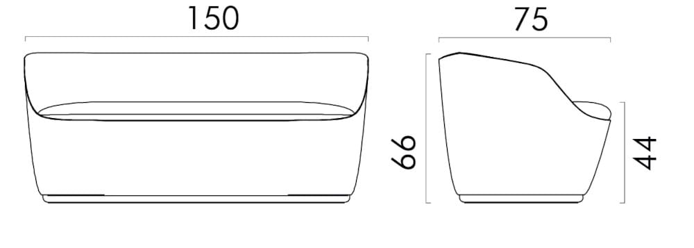 RADAR | Small sofa Radar Collection By FREZZA design Claesson Koivisto Rune