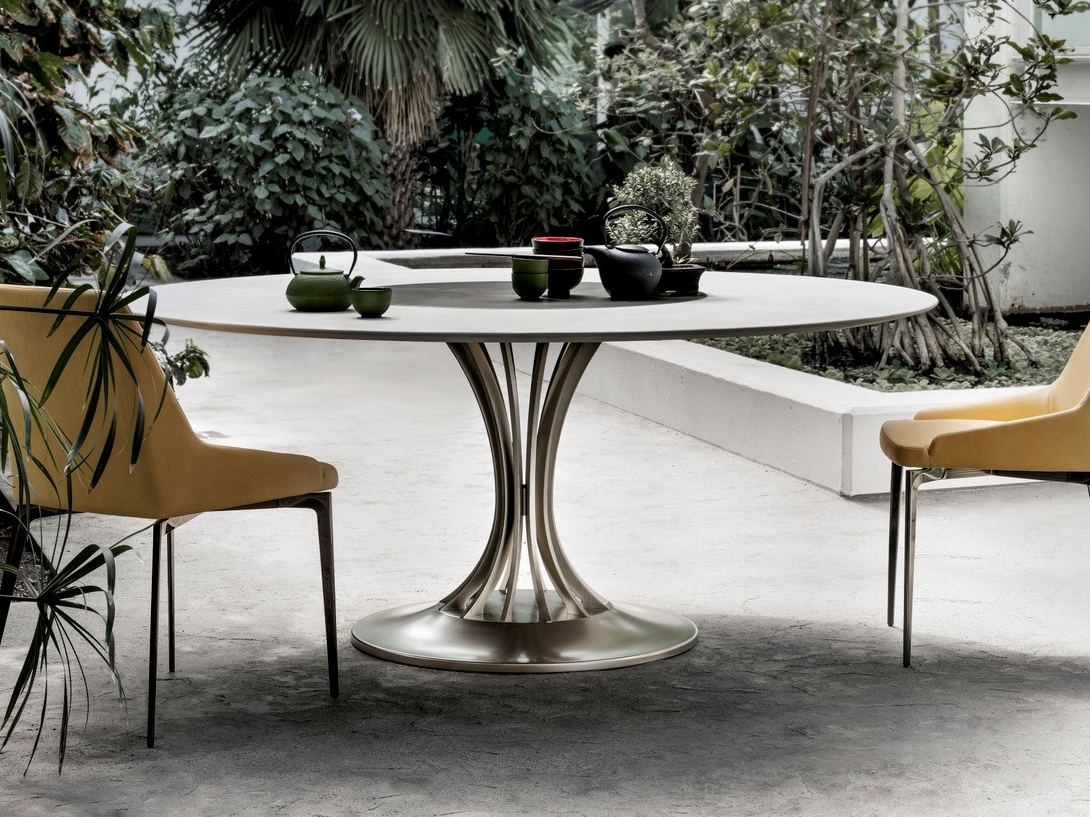 Round wooden table RADAR XL By ALIVAR design Giuseppe Bavuso