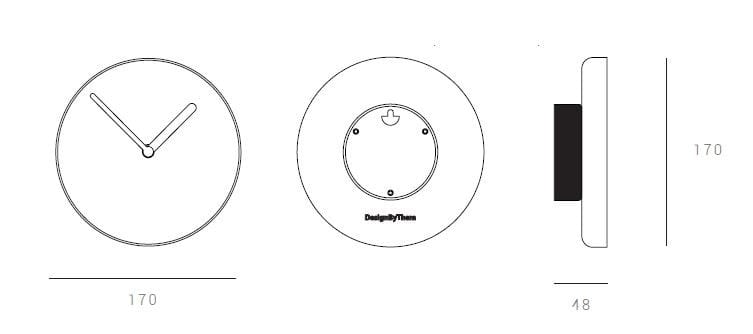 Wall-mounted brass clock RADIAL By DesignByThem