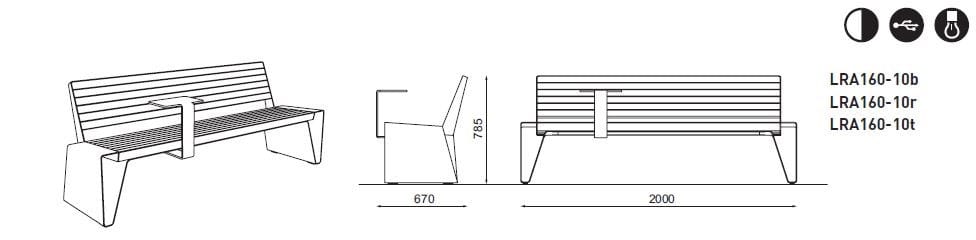 RADIUM SMART | Bench Radium Collection By mmcité1
