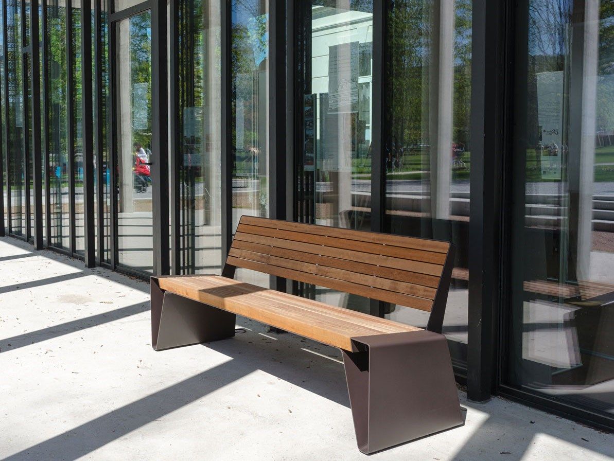 RADIUM | Steel and wood Bench Radium Collection By mmcité1 design David ...