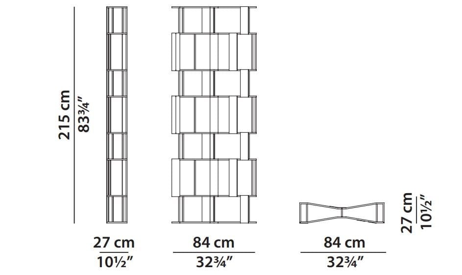 Open double-sided metal bookcase RAFIKI By BAXTER design Draga & Aurel