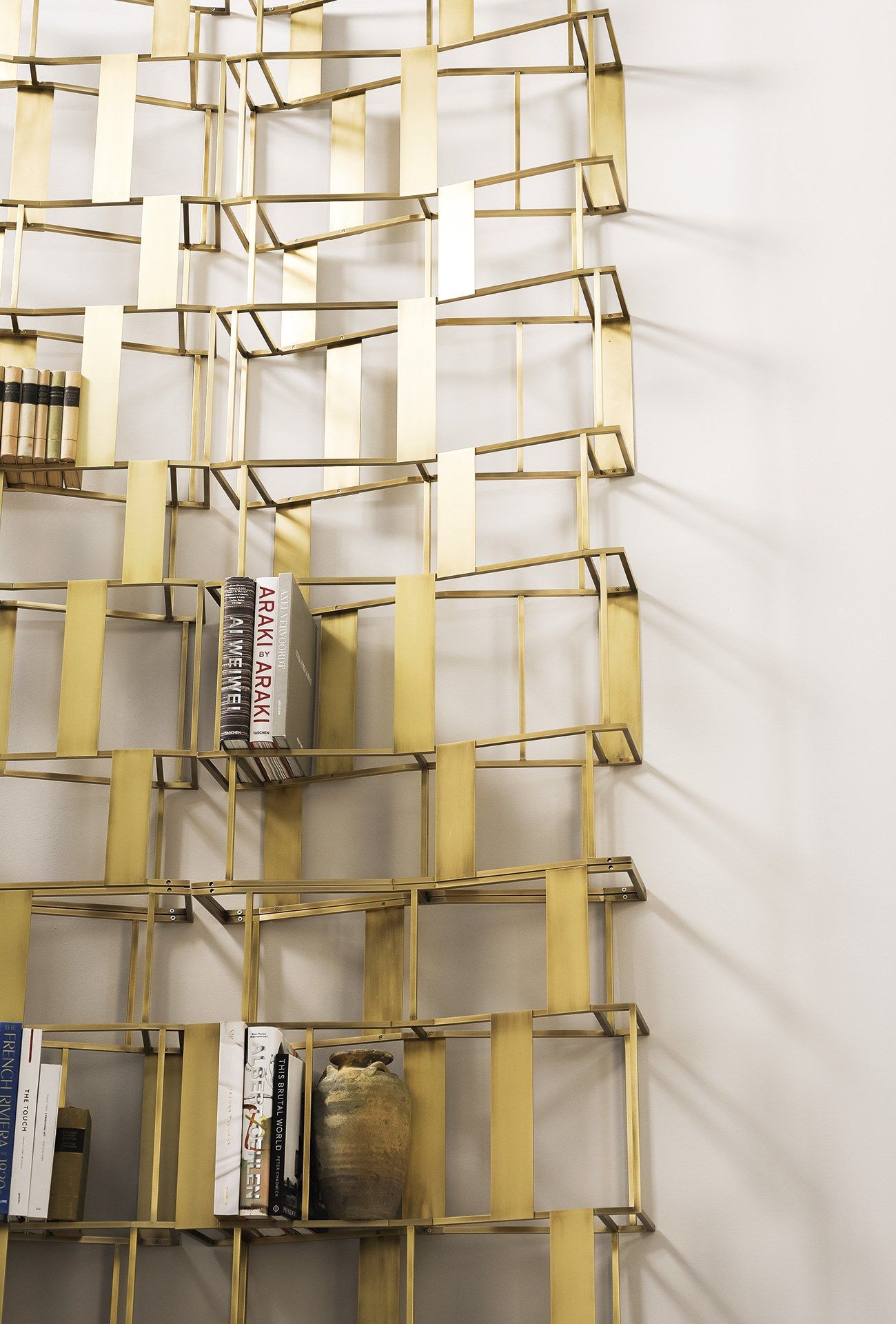 Open double-sided metal bookcase RAFIKI By BAXTER design Draga & Aurel