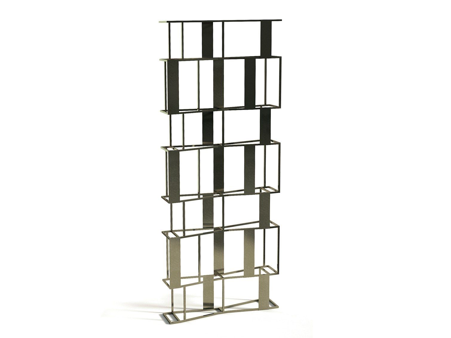 Open double-sided metal bookcase RAFIKI By BAXTER design Draga & Aurel