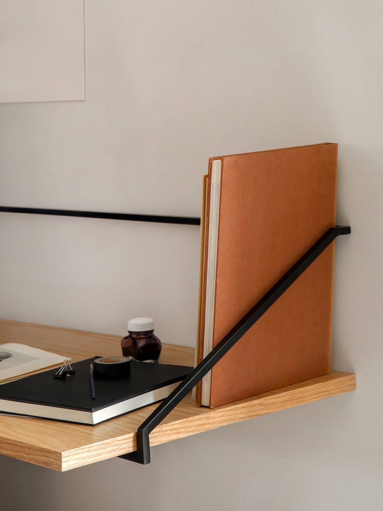 RAIL DESK Wall mounted rectangular table By MENU | design Keiji Ashizawa
