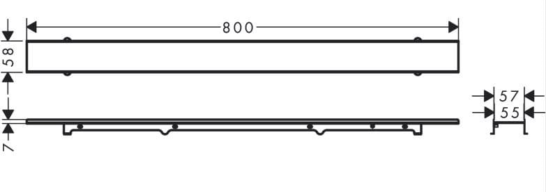 RAINDRAIN 56030000 | Duschrinne Duschrinne aus Edelstahl By hansgrohe