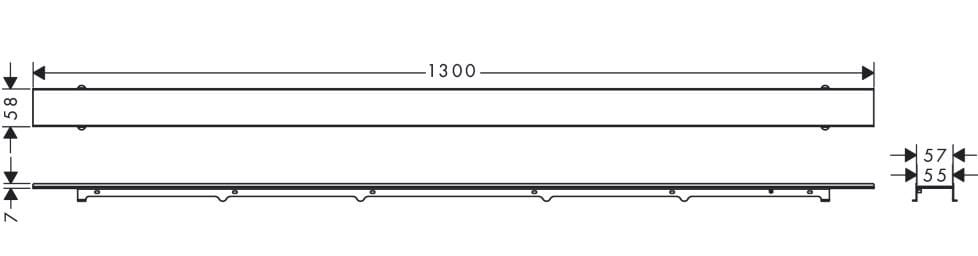 RAINDRAIN 56034000 | Shower channel Stainless steel shower channel By ...