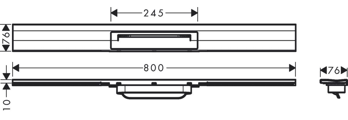 RAINDRAIN FLEX 56050000 | Calha de duche Calha de duche em aço By hansgrohe