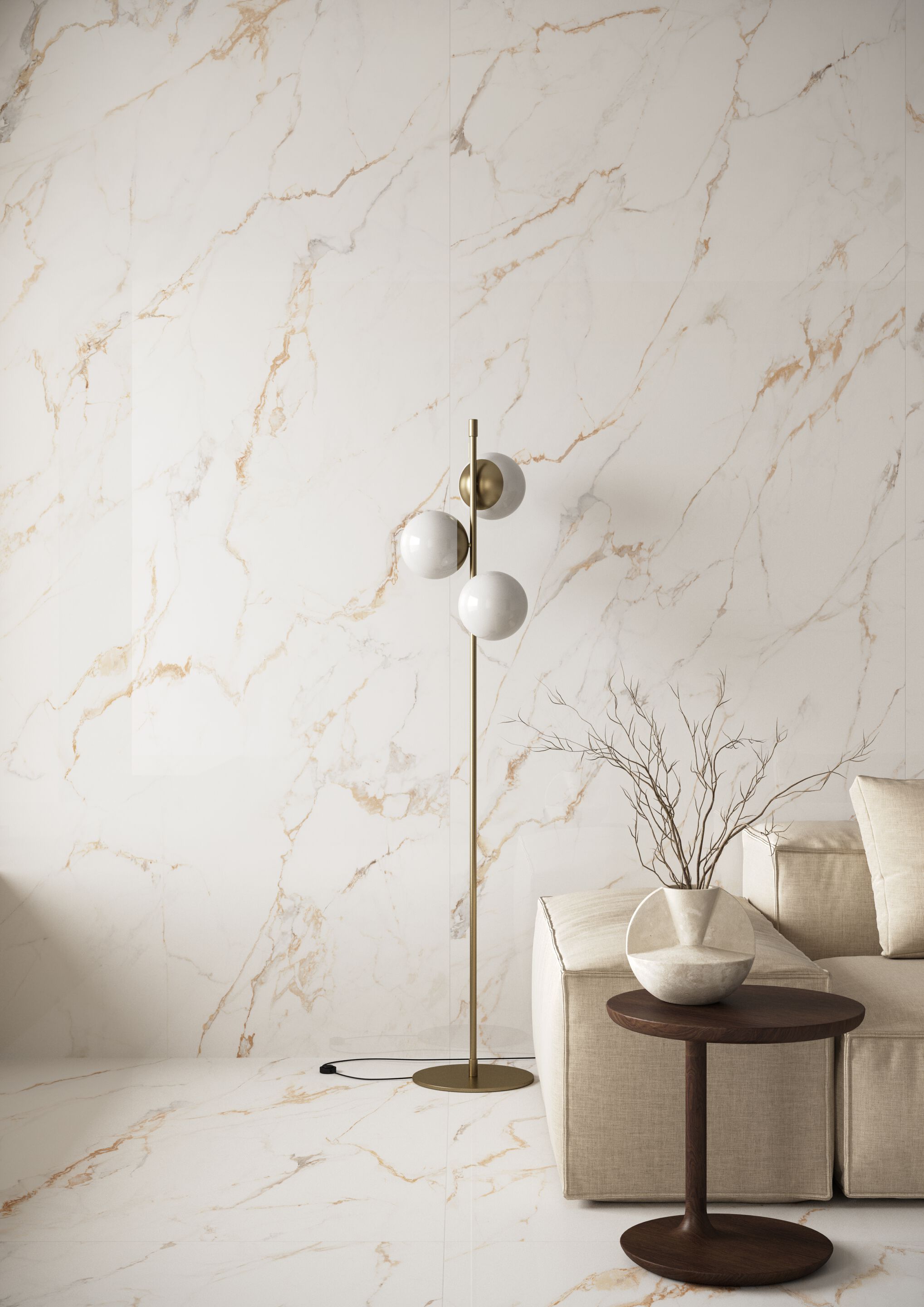 CALACATTA GOLD LUX - SCRATCH GUARD Porcelain stoneware wall/floor tiles ...
