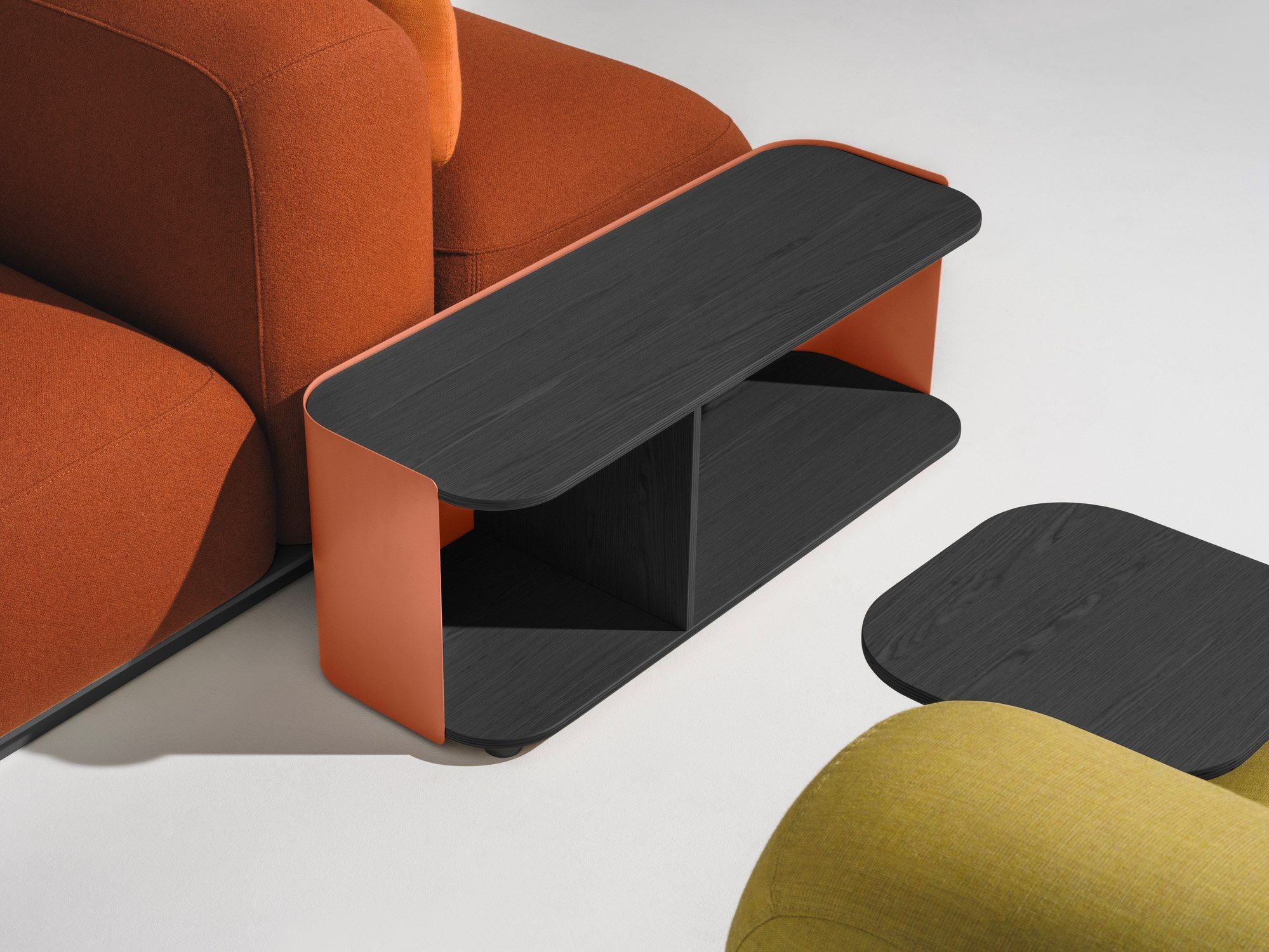 RALIK | Coffee table with storage space By Arper design Ichiro Iwasaki