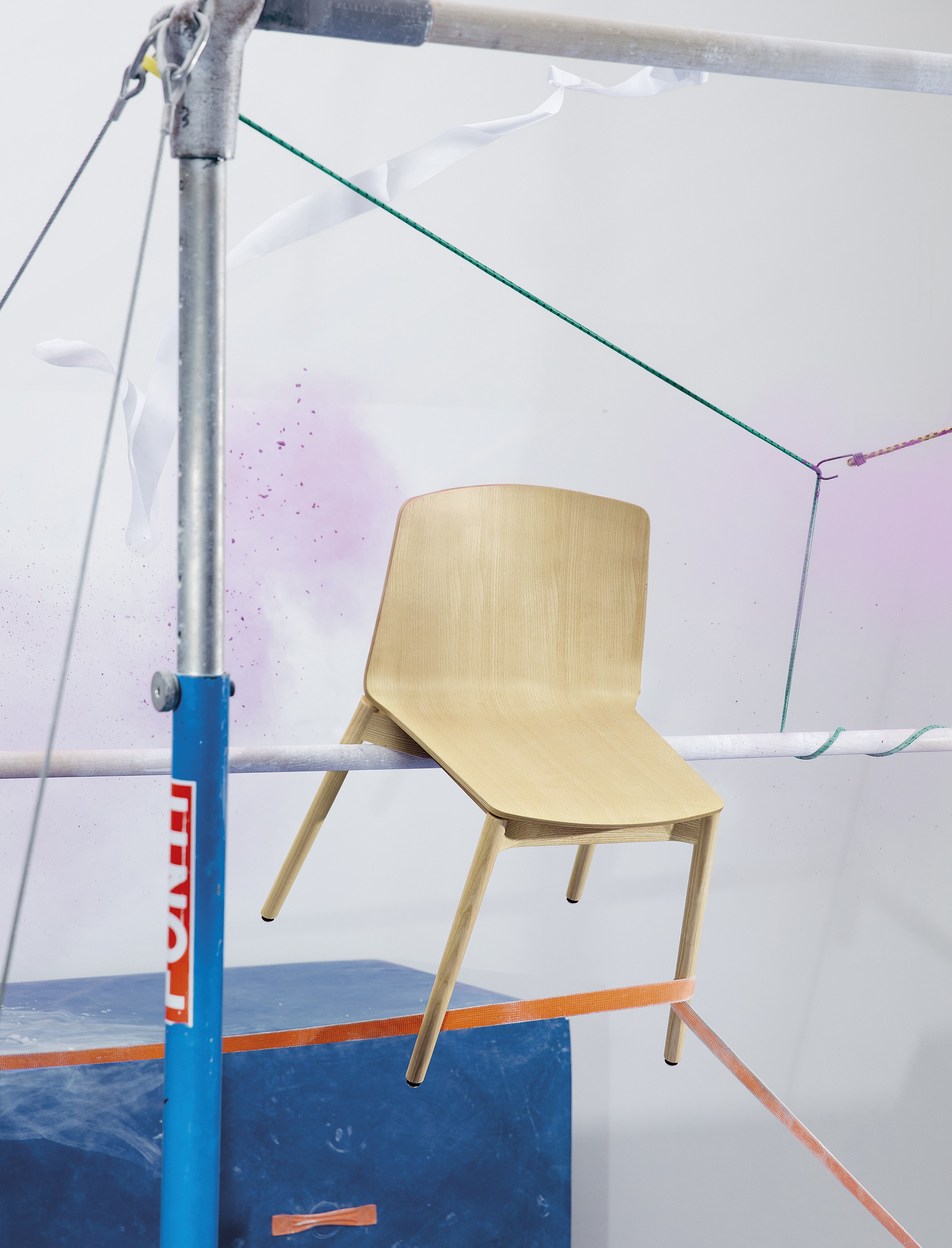 RAMA Stackable solid wood chair By Kristalia | design Ramos&Bassols