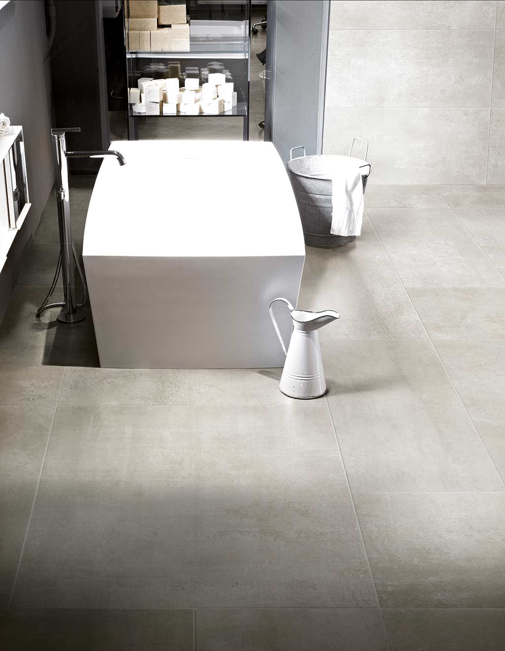 Porcelain stoneware wall/floor tiles with concrete effect RAWTECH By ...