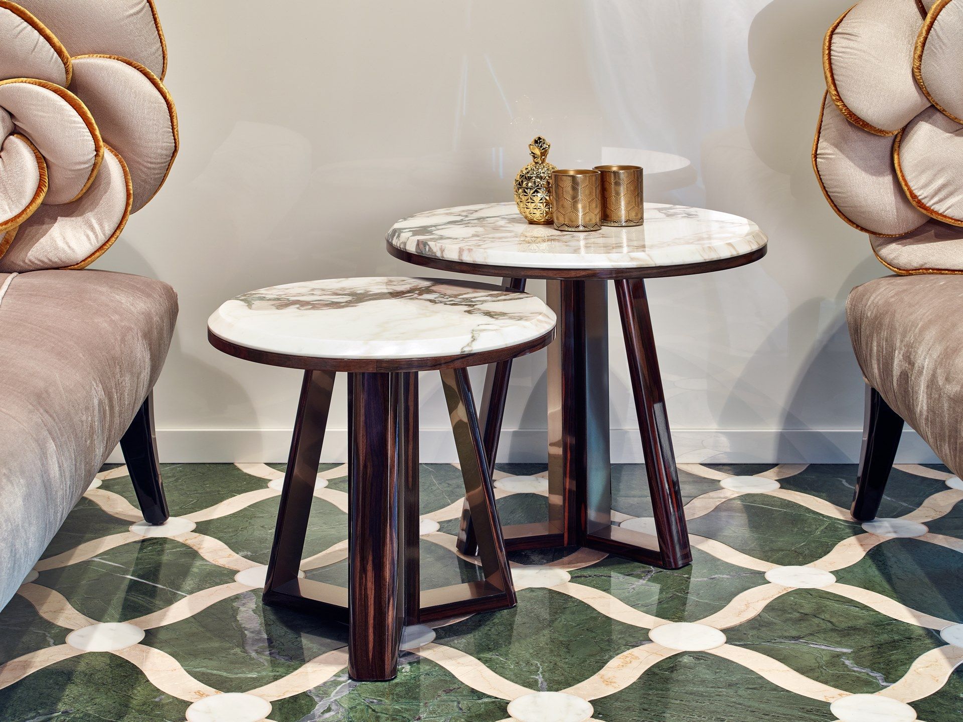 RAY | Calacatta marble coffee table By Sicis design Massimiliano Raggi