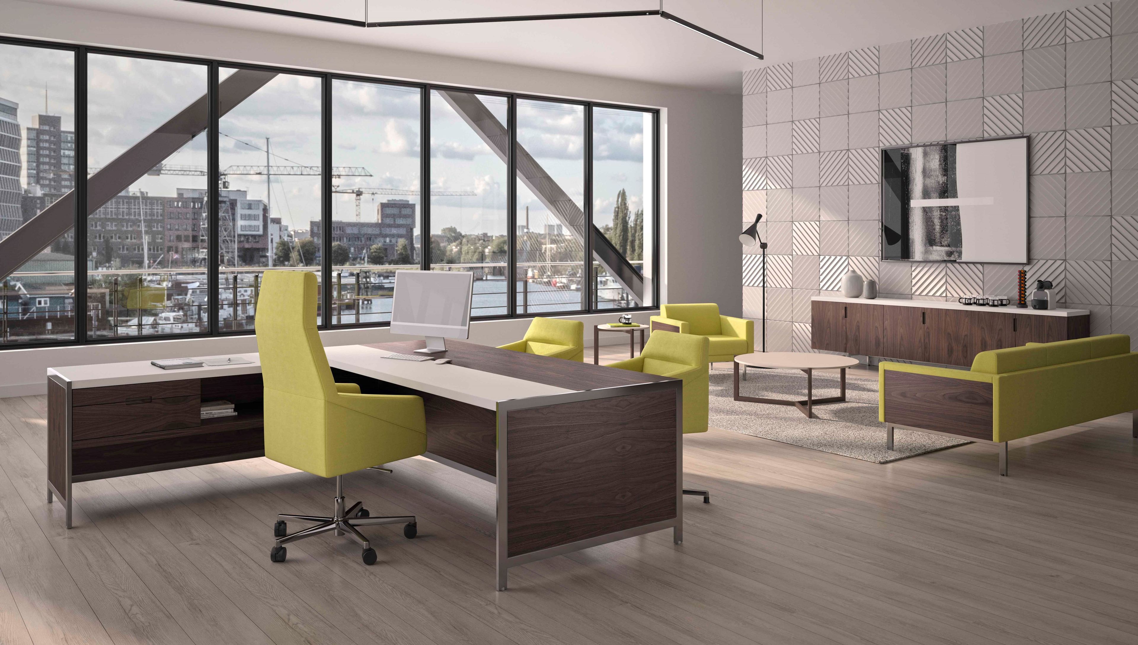 RAY Fabric executive chair with aluminium base By Ofifran | design ...